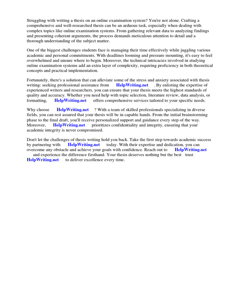 Thesis On Online Examination System | PDF | Thesis | Software Testing