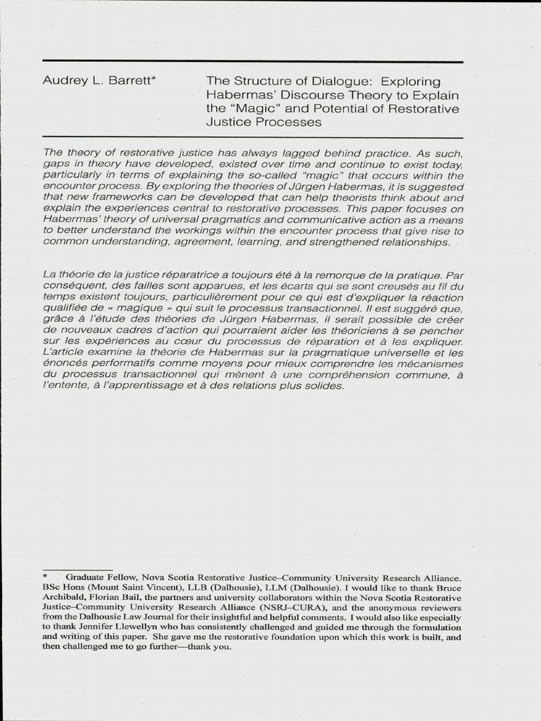 The Structure of Dialogue Exploring | PDF | Jürgen Habermas | Human ...