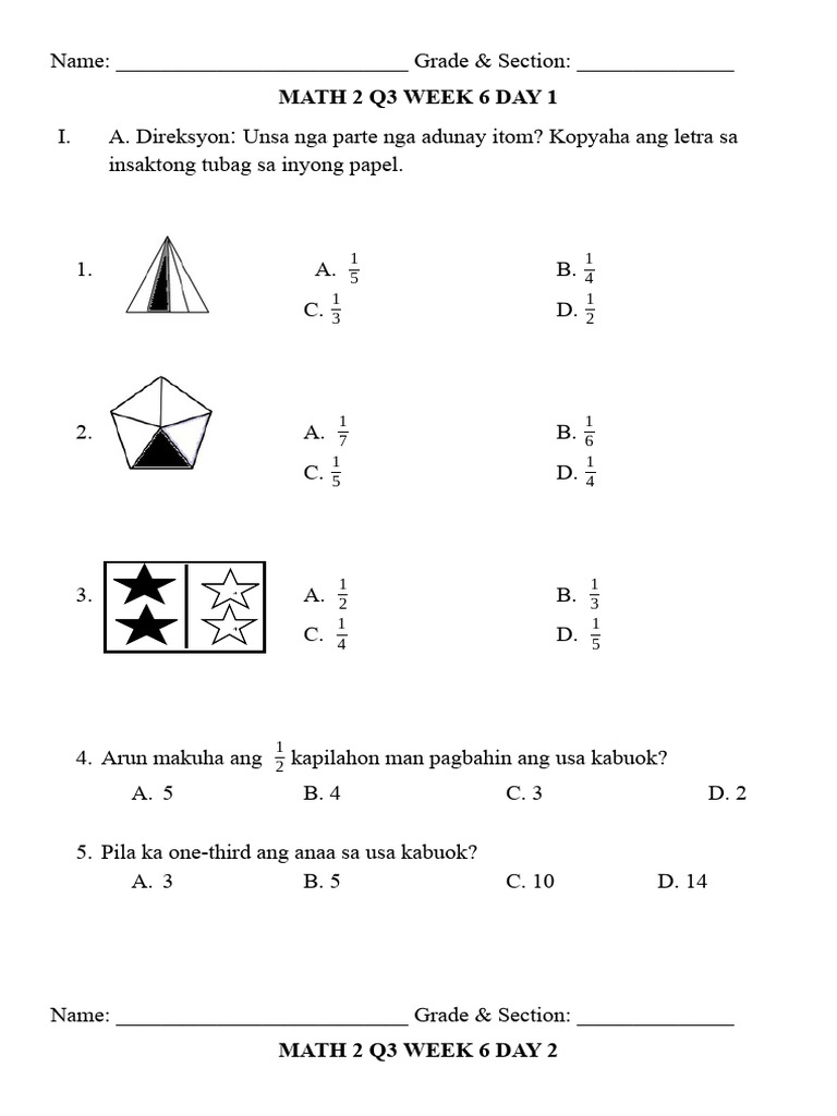 MATH 2 Activity Sheet Q3 W6 | PDF