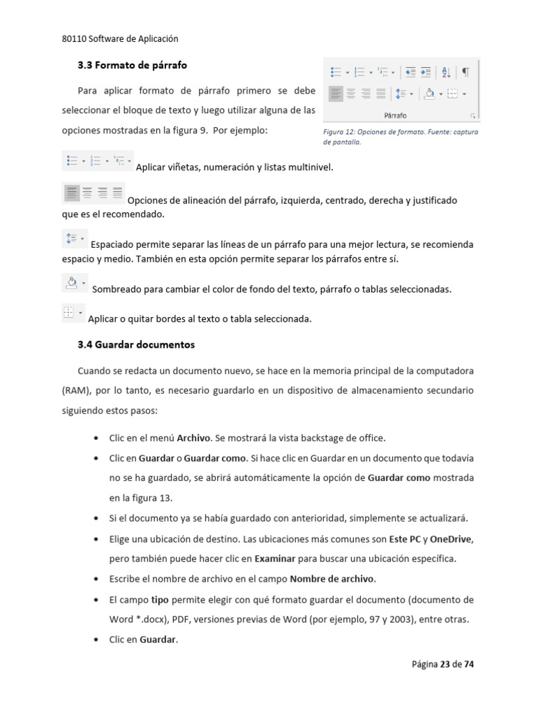 2.formato de Párrafo | PDF | Microsoft Word | Archivo de computadora