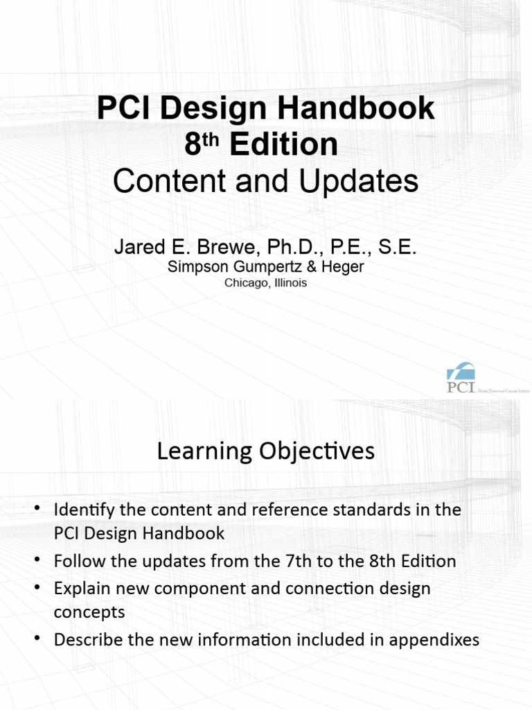 PCI Design Handbook Content and Updates | PDF