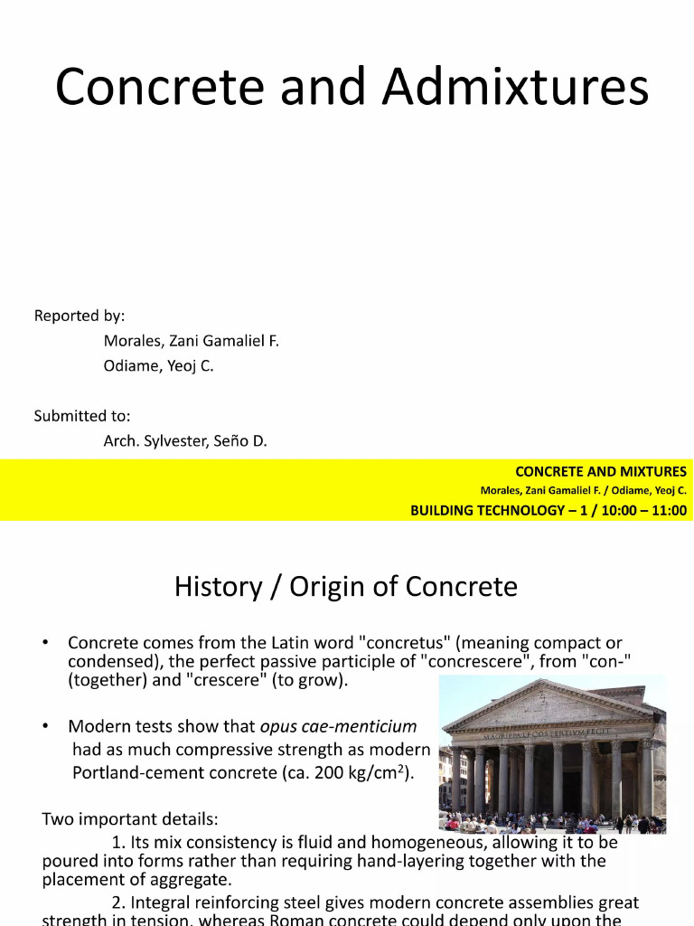 BT 1 Concrete and Admixtures | PDF