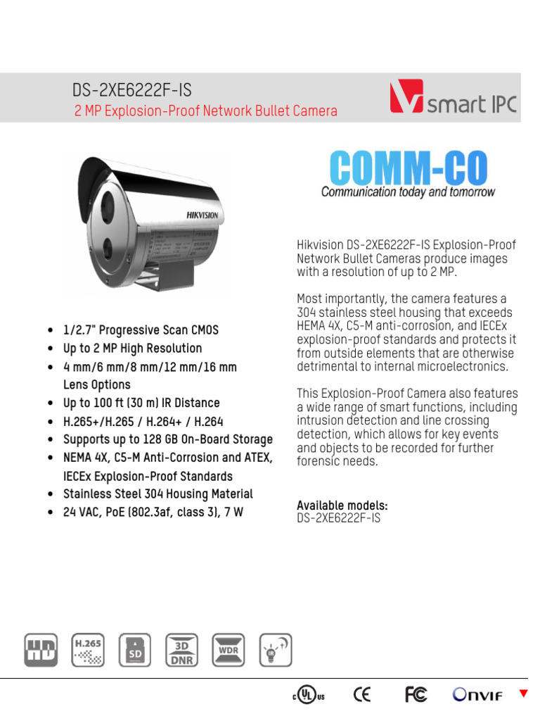 Psoep - Ds 2xe6222f Is - 032519na Comm Co | PDF | Frame Rate | Camera