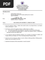 Division Memorandum - 16 Second City FPTA General Assembly | PDF | Educational Organizations