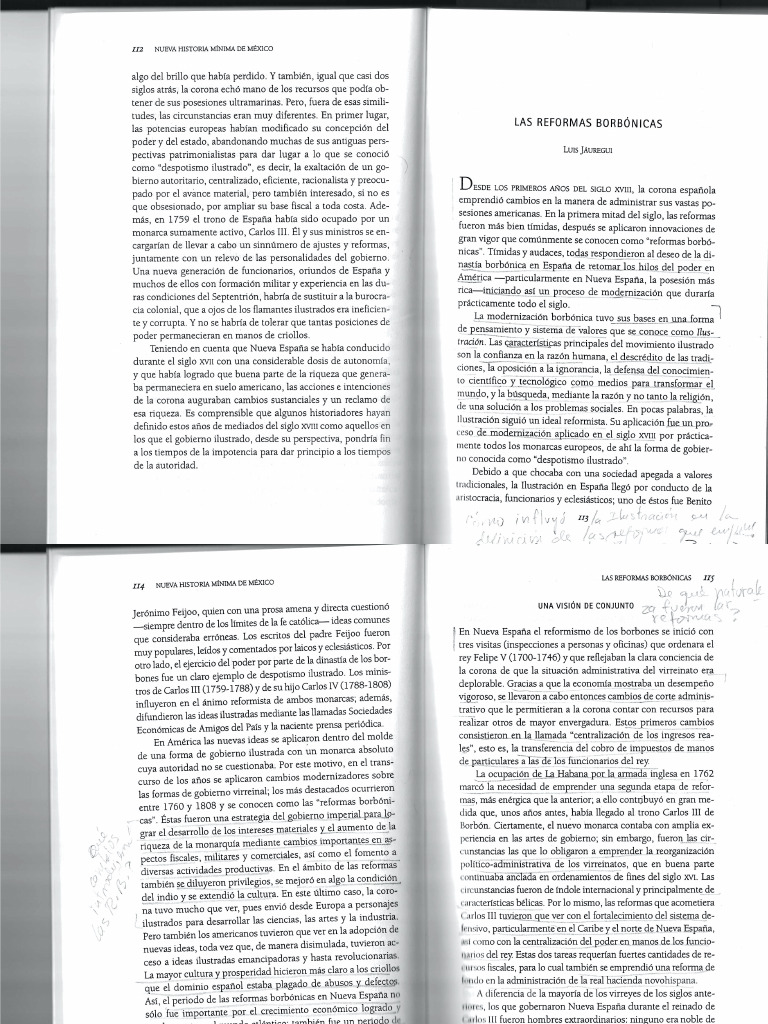 Las Reformas Borbonicas - Luis - Jauregui | PDF