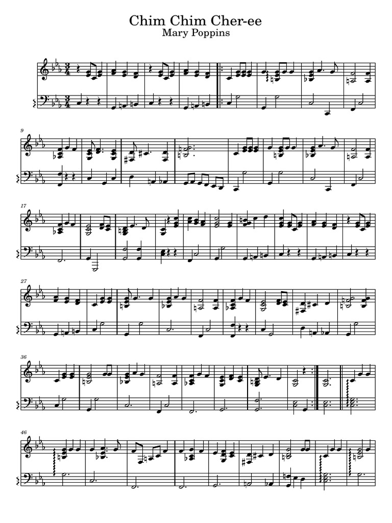 Chim Chim Cheree | PDF | British Songs | American Songs