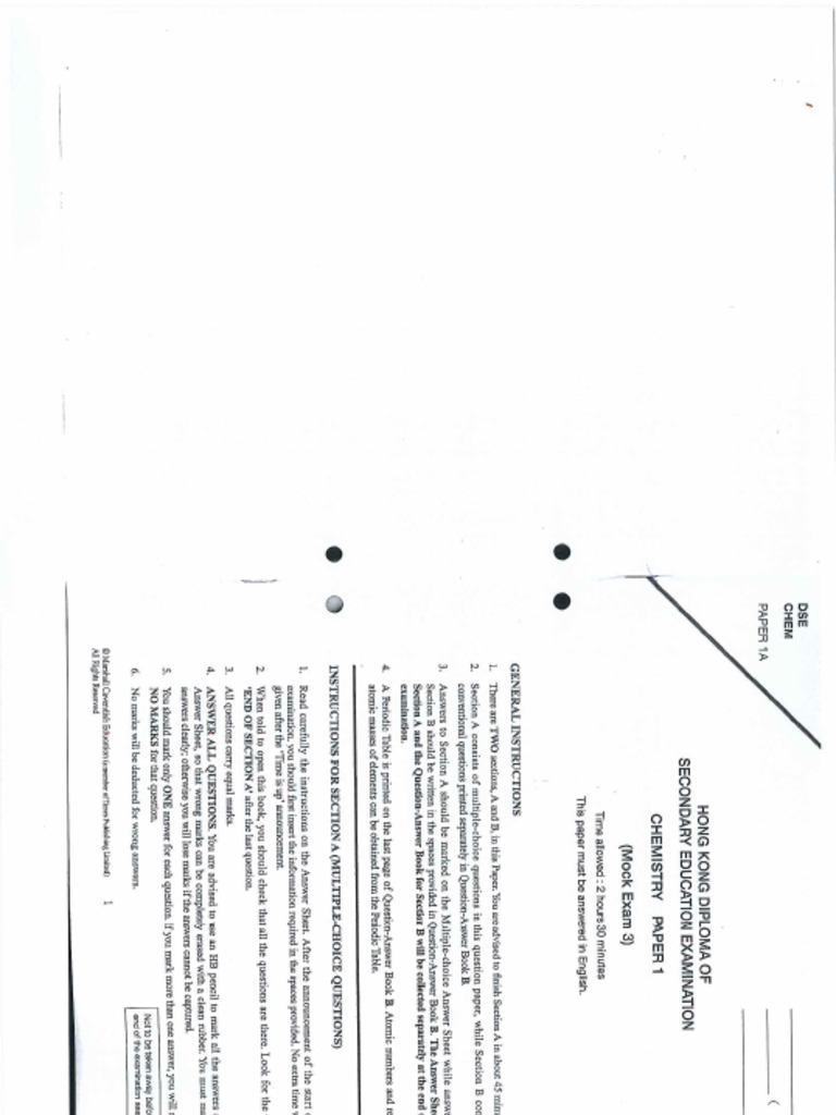 Mock Test 3 Paper 1 | PDF