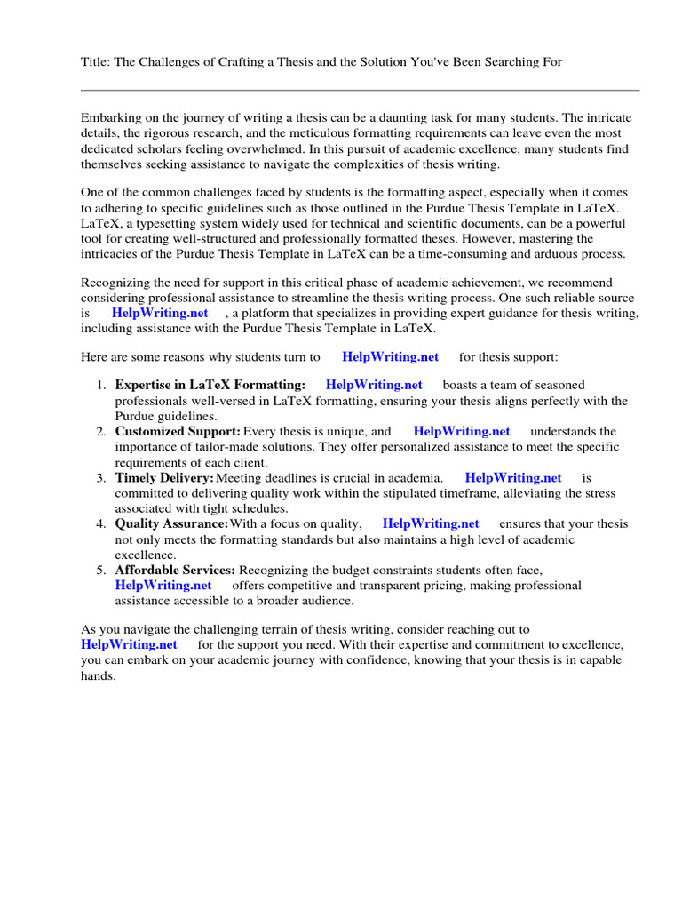 Purdue Thesis Template Latex | PDF | Thesis | World Wide Web