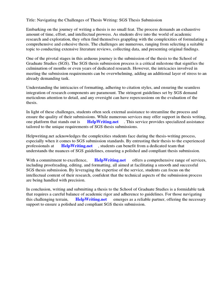 Sgs Thesis Submission | Download Free PDF | Thesis | Grid Computing