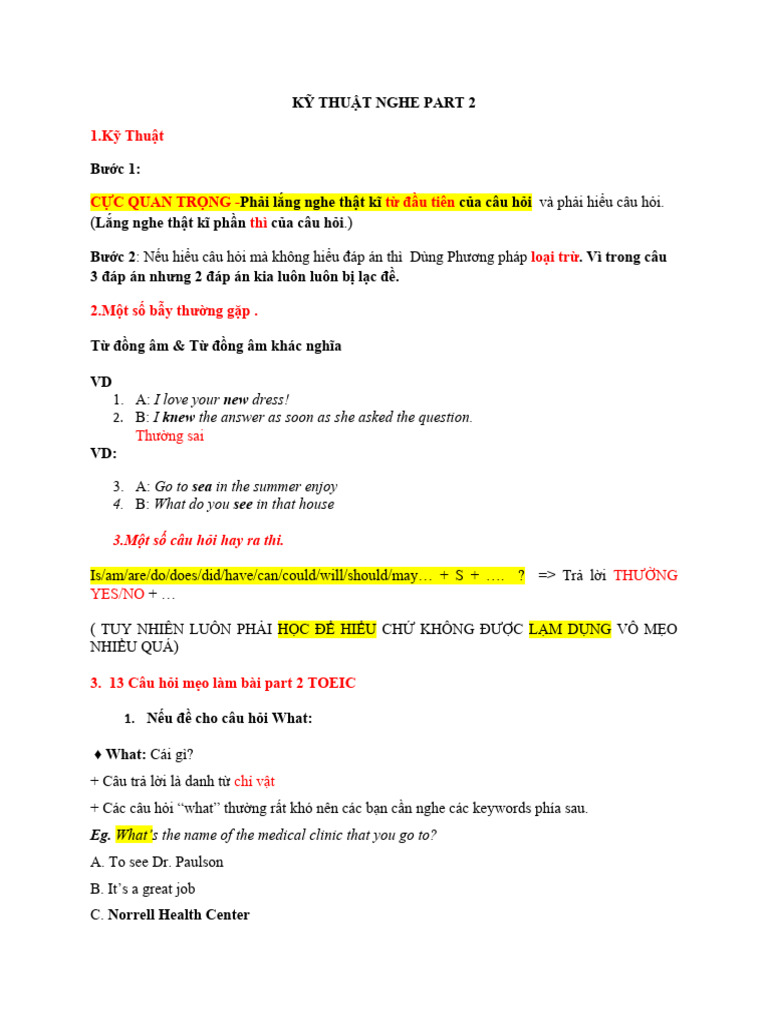 Toeic A-Listening P2 | PDF