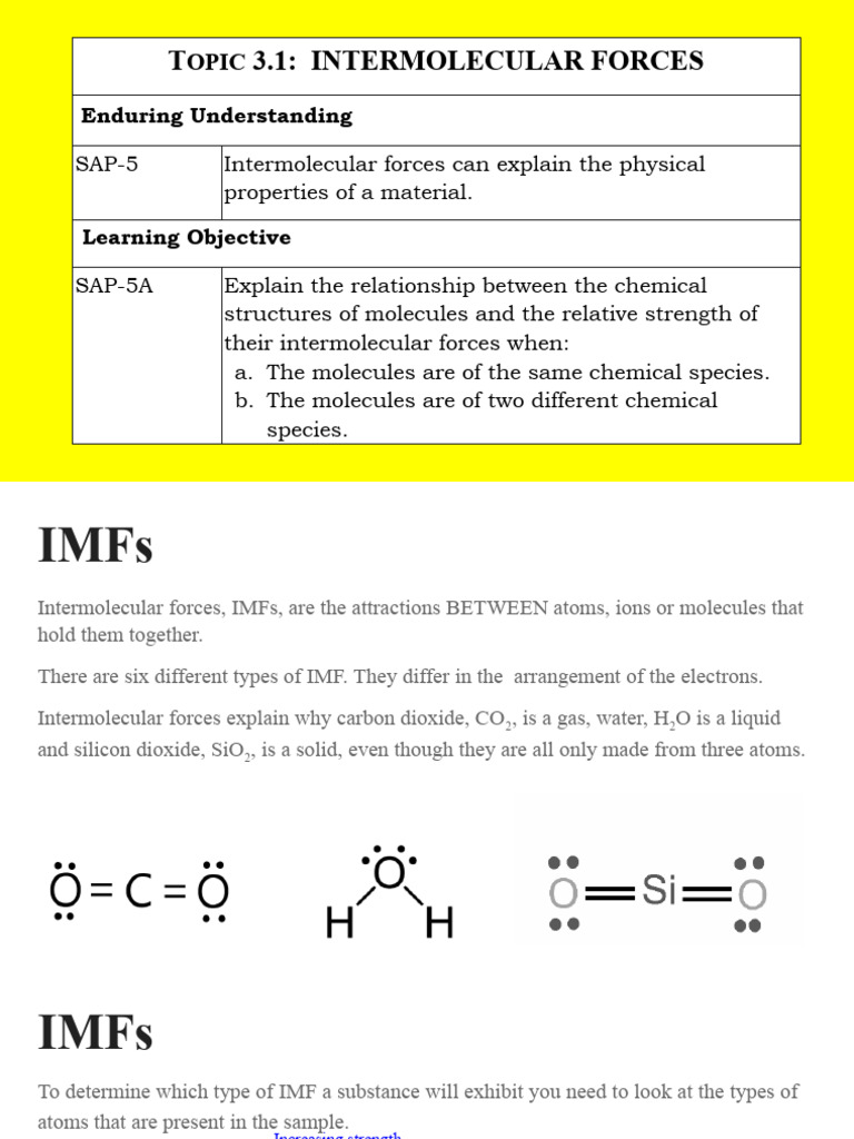 Types and Effects of Intermolecular Forces | PDF | Intermolecular Force ...