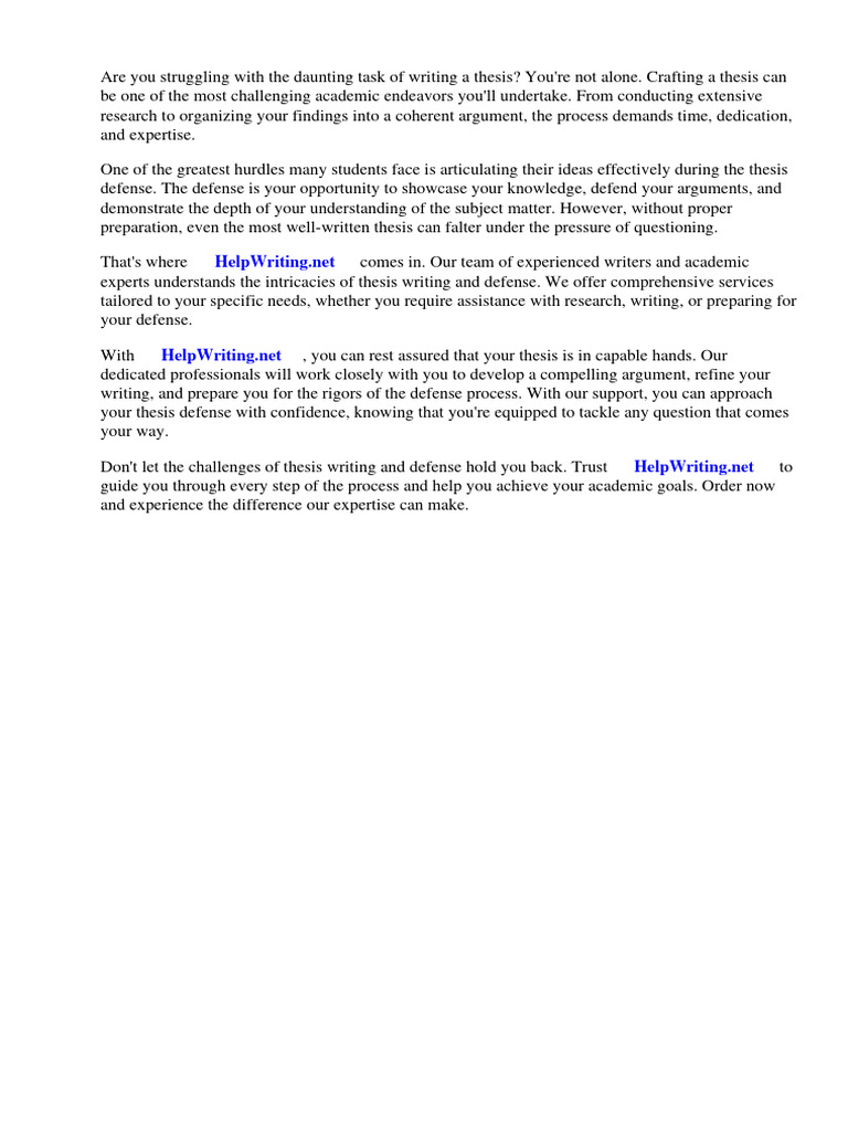 Thesis Defense Answers | PDF | Thesis | Young's Modulus