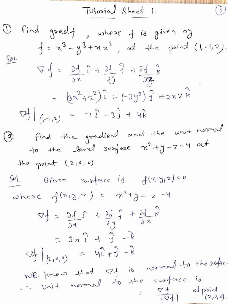 Tutorial Sheet 1 - Solution PDF | PDF | Teaching Methods & Materials