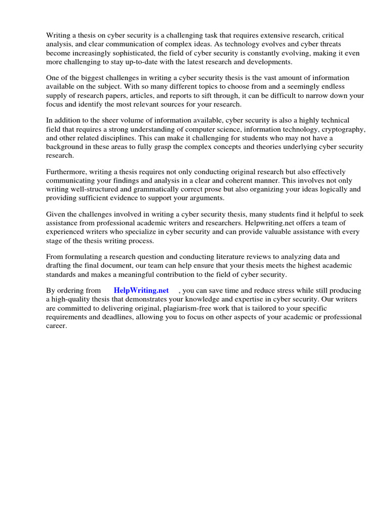Cyber Security Thesis Pdf Pdf Computer Security Security