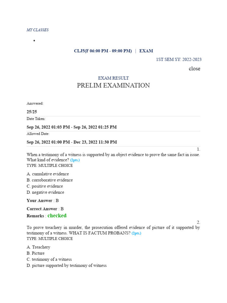 Evidence Prelim 1 | PDF | Parol Evidence Rule | Witness