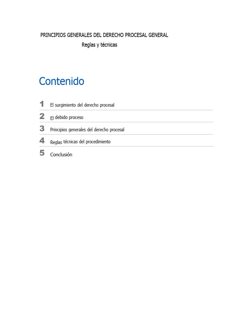 Principios del Derecho Procesal | PDF