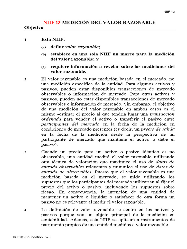Niif 13 Medición Del Valor Razonable | PDF | normas internacionales de ...