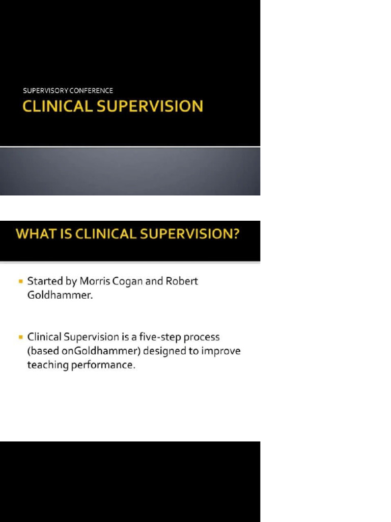 Clinical Supervision | PDF