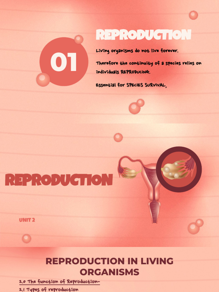Reproduction in Living Organisms | PDF | Reproduction | Sexual Reproduction