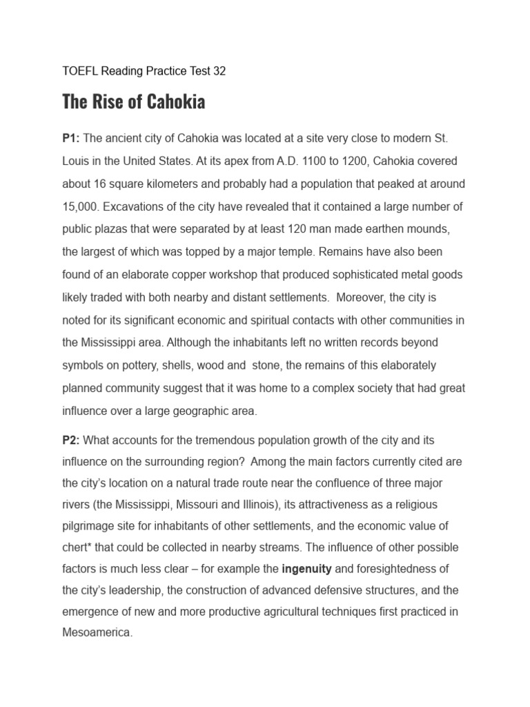 TOEFL Reading Practice | PDF