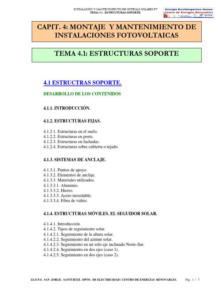 Estructuras Soporte FV | PDF | Hogar, jardinería y bricolaje | Ciencia ...