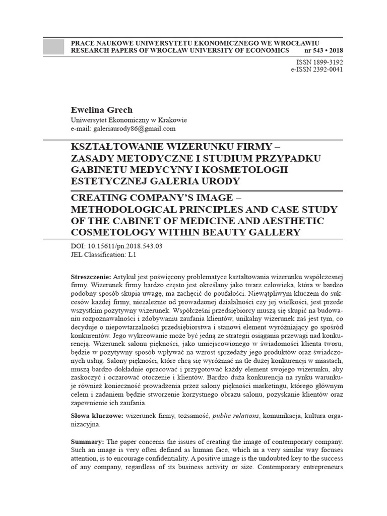 Kszta Towanie Wizerunku Firmy Zasady Metodyczne I | PDF