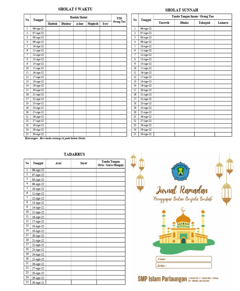 Jurnal Ramadan 2022 | PDF | Theocracy | Islamic Jurisprudence