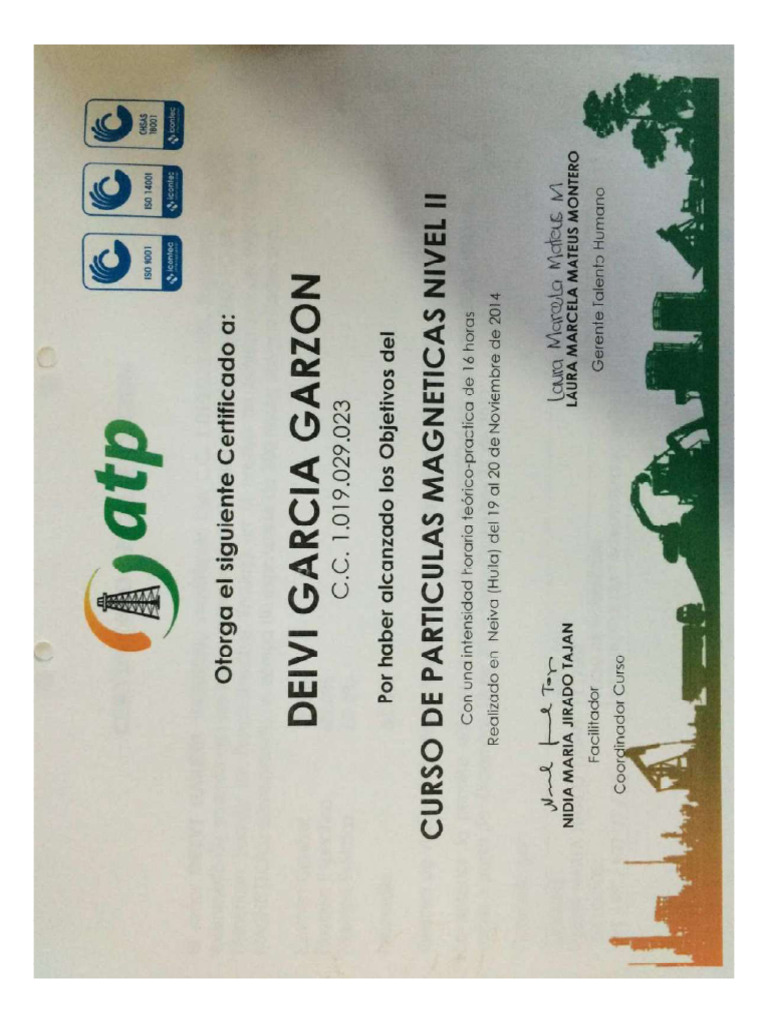 MT-Certificado Deivi | PDF