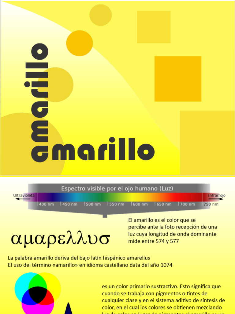 Significado y Uso del Color Amarillo | PDF | Color | Amarillo