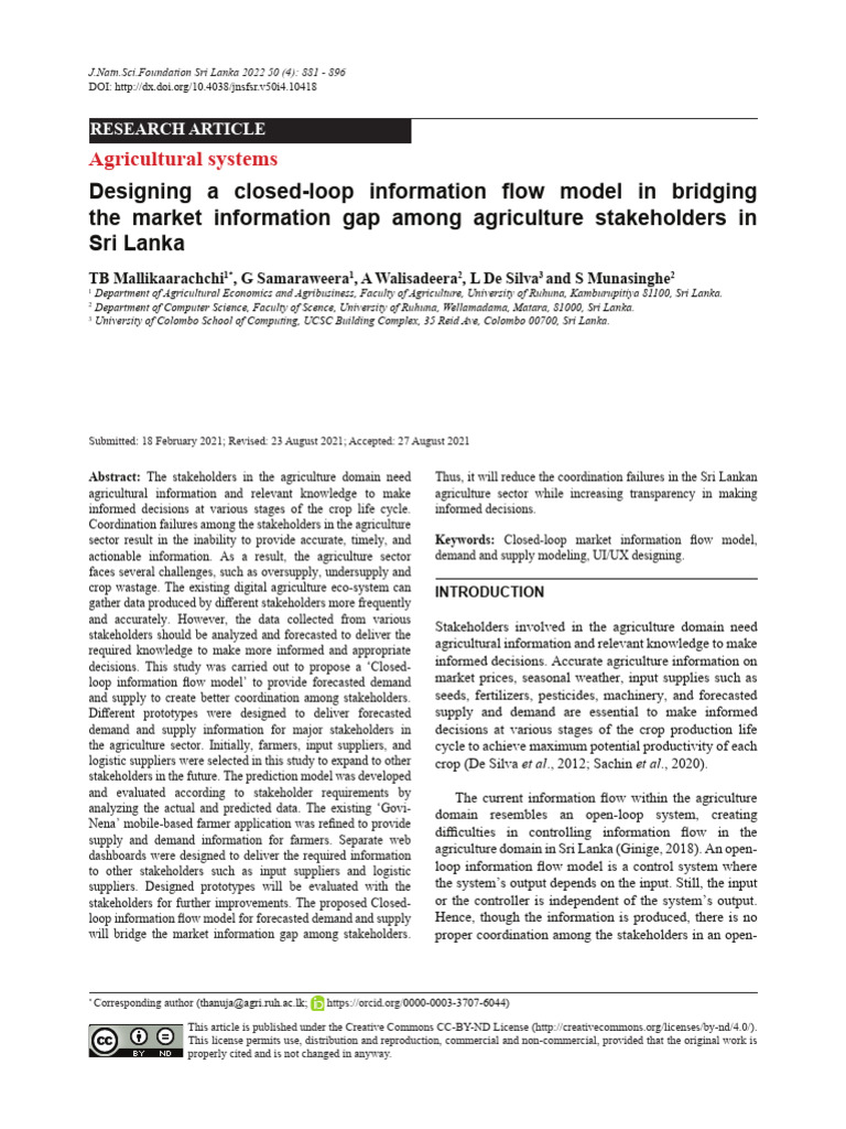 Designing A Closed-Loop Information Flow Model in Bridging The Market Information Gap Among ...
