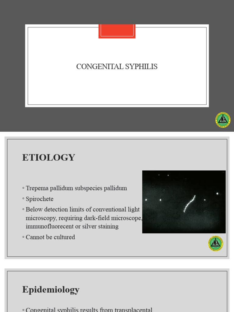 Congenital Syphilis | PDF | Prenatal Development | Human Diseases And ...