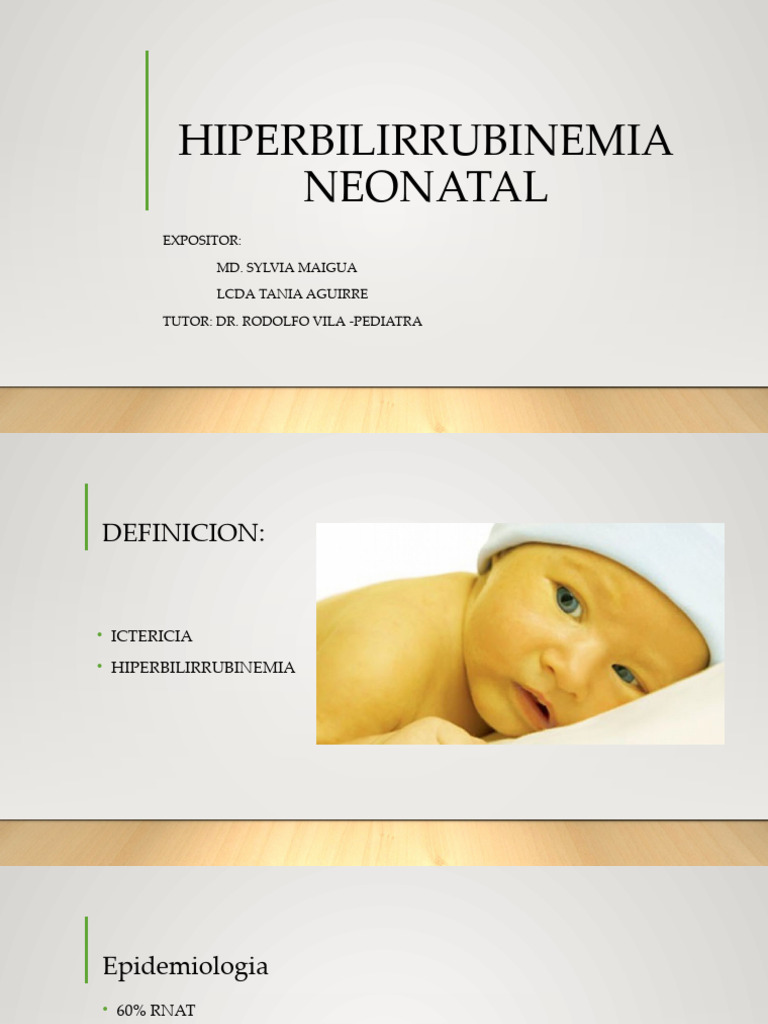Hiperbilirrubinemia Neonatal | PDF | Especialidades Medicas | Medicina CLINICA