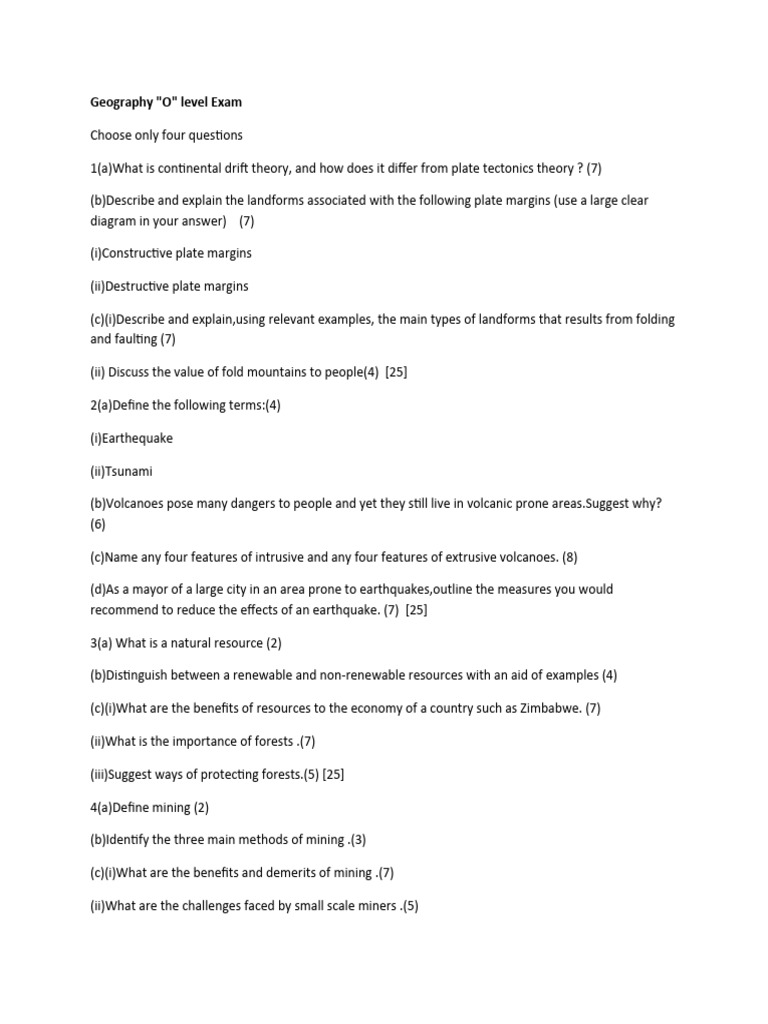 Geography Exam | PDF
