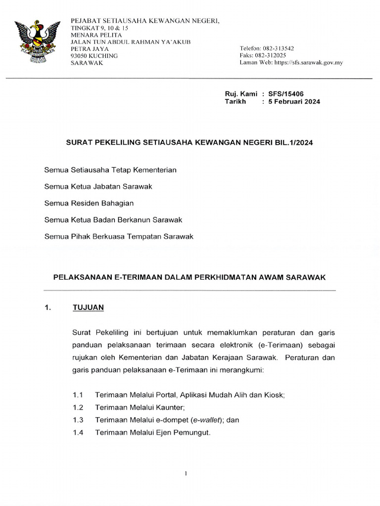 9353 SP SKN Bil 1 2024 E Terimaan DGN Agihan | PDF