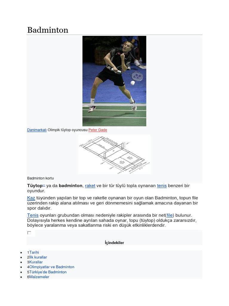 Badminton | PDF