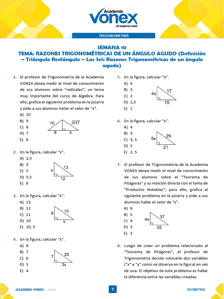 Mate Cero TR 23 Iii VC S10 | Descargar gratis PDF | Trigonometría | Triángulo