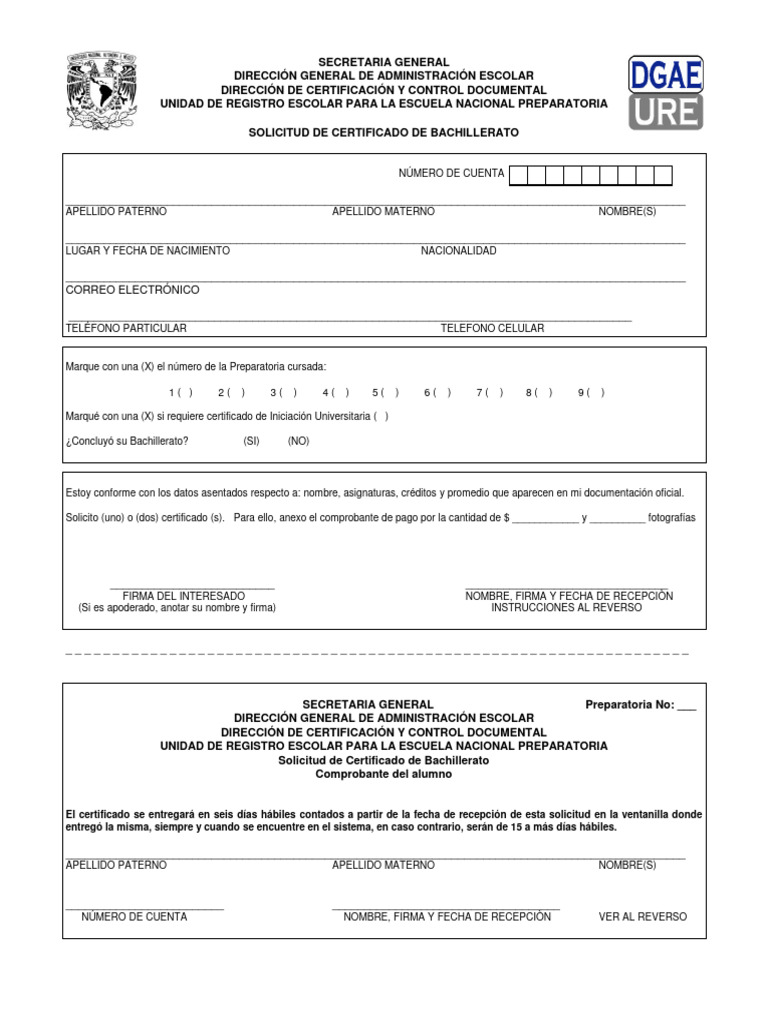 Solicitud de Certificado - 2023 | PDF