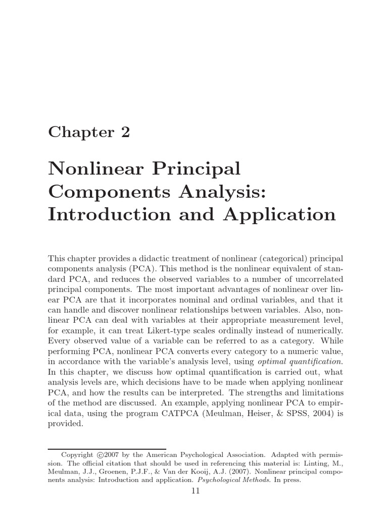 Non Linear PCA | PDF | Principal Component Analysis | Monotonic Function