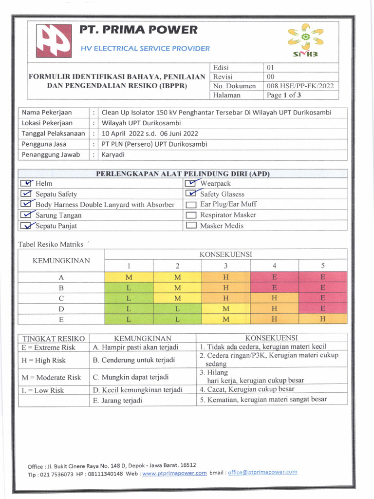Formulir IBPPR | PDF