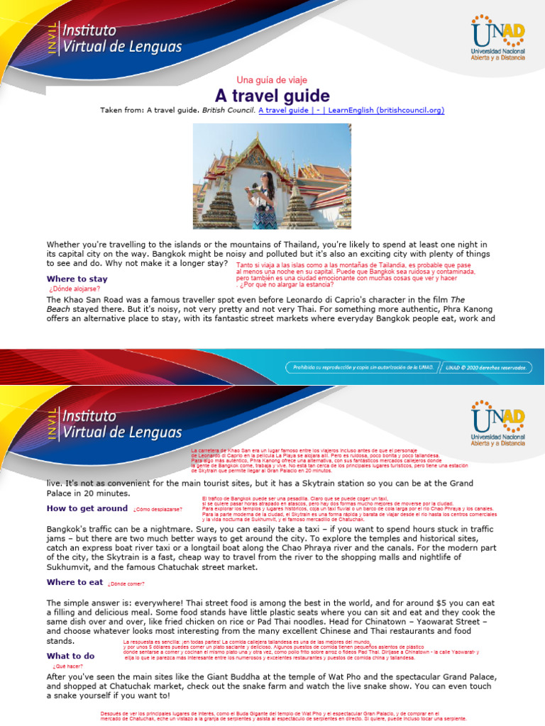 Annex 1 - Travel Guide | PDF