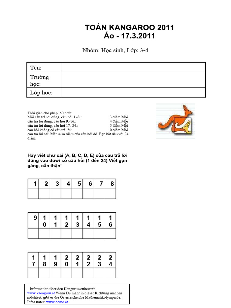 2011 - Ecolier - Tiếng Việt | PDF