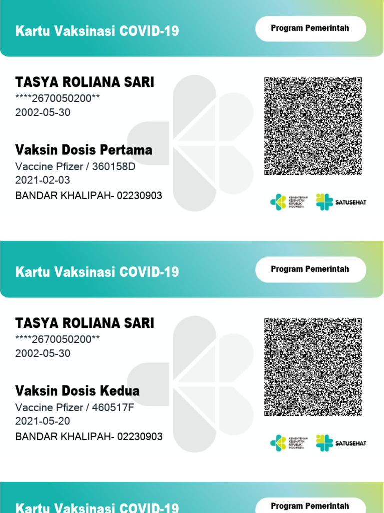 Sertifikat-Vaksin-Dosis 3 - Booster Edit | PDF