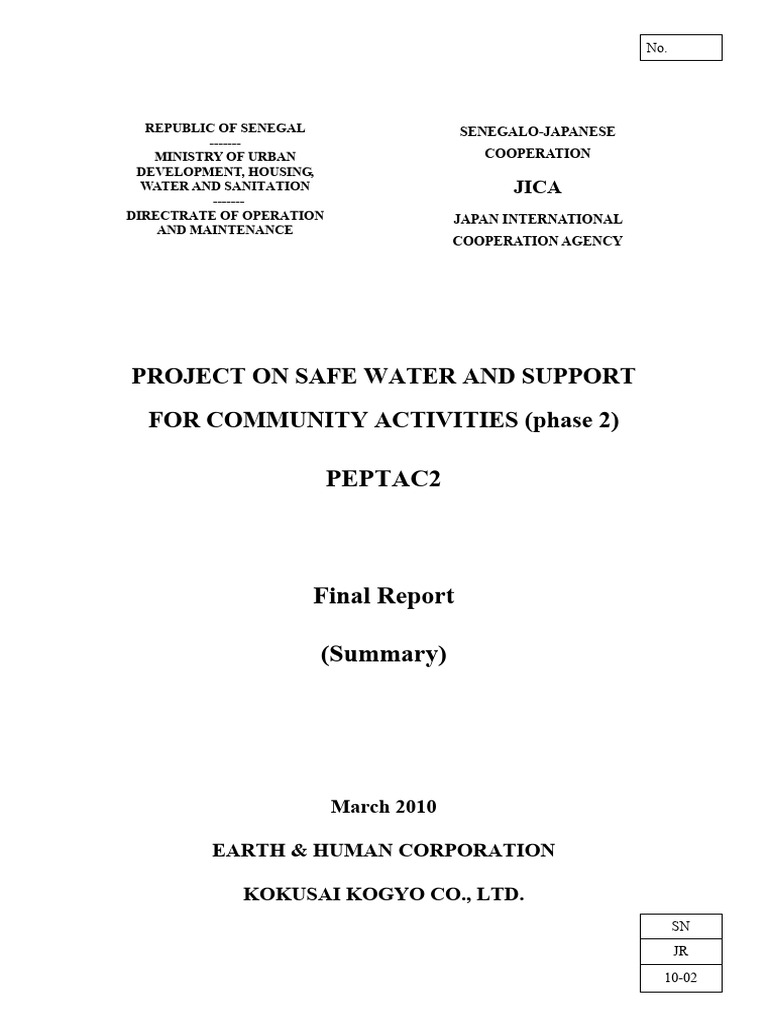 Project On Safe Water and Support For Community Activities (Phase 2 ...