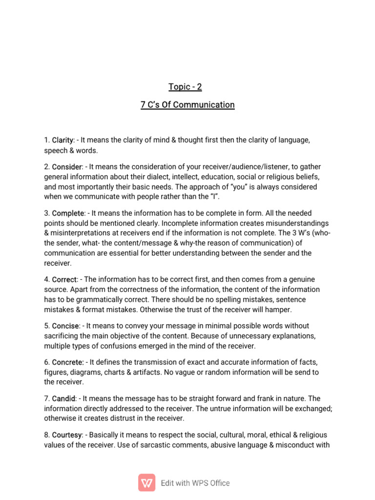 7 C of Communication | PDF | Electron
