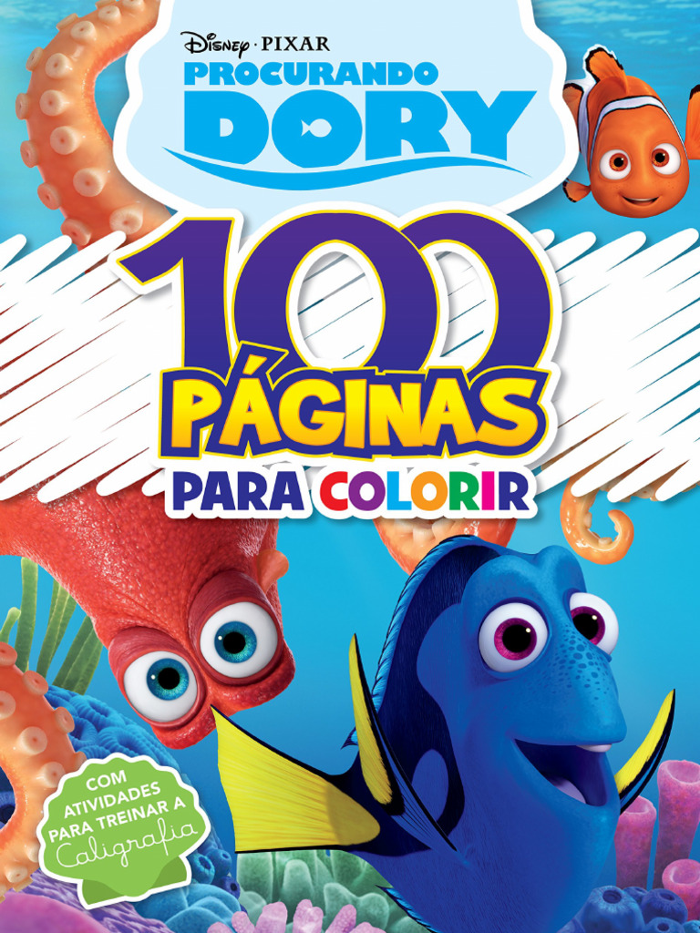 resumo-disney-pixar-100-paginas-colorir-procurando-dory-varios-autores | PDF