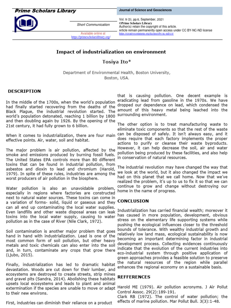 impact-of-industrialization-on-environment | PDF