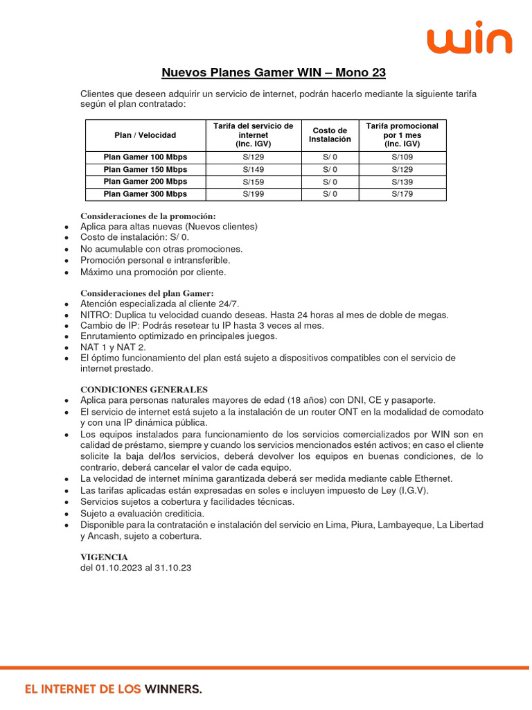 Promo Gamer Mono | PDF | Internet | Tecnología de información y ...