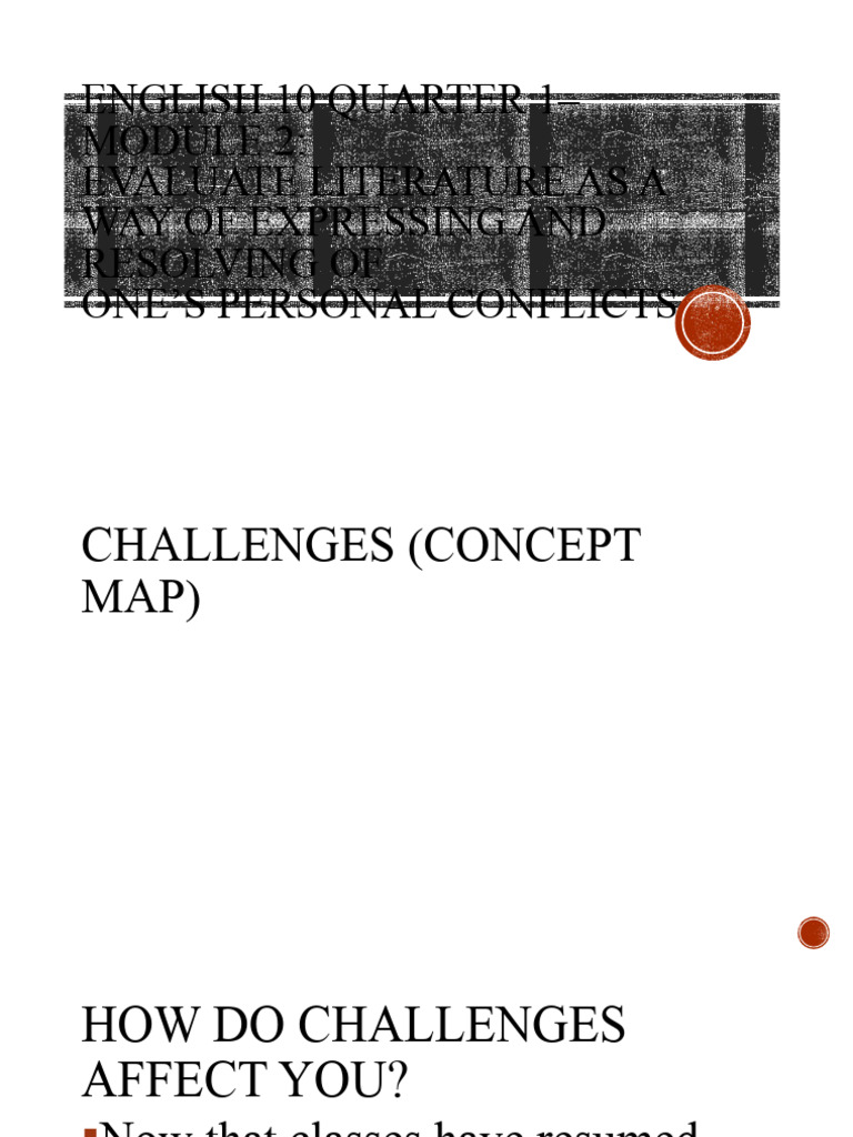 Eng10-Q1 - Lesson-2-Literature As A Way of Expressing and Resolving Personal Conflicts | PDF ...