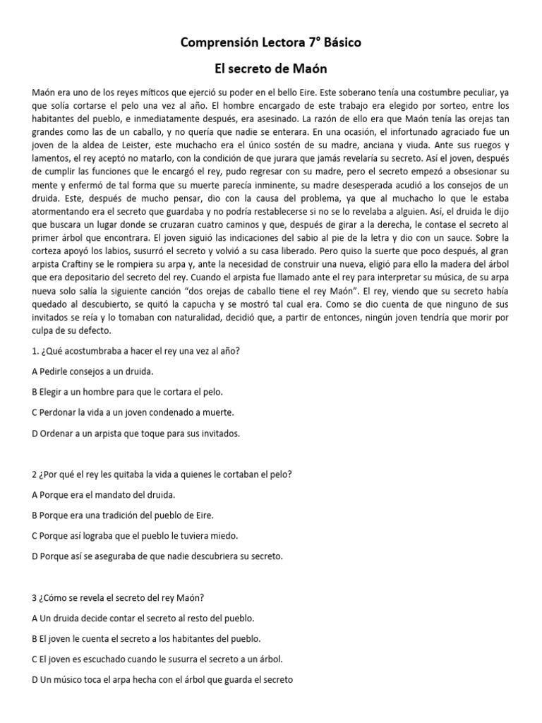 Comprensión Lectora 7 Pdf