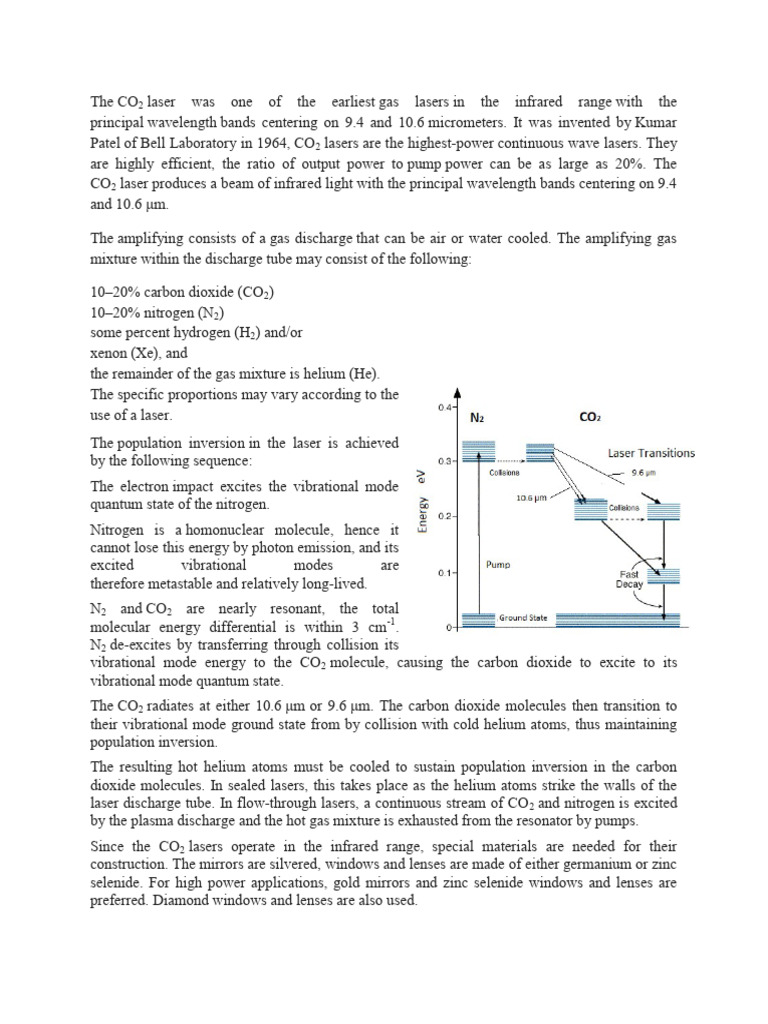 CO2 Laser: Principles and Applications | PDF | Laser | Optics